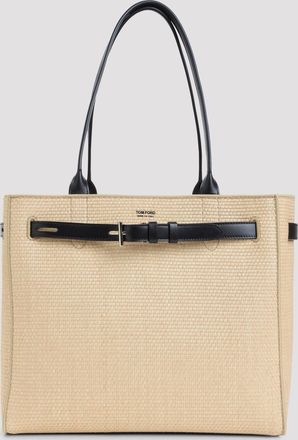 Tom Ford Sac fourre-tout en raphia en veau lisse
