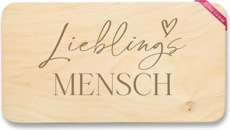 Shirtracer Fr&uuml;hst&uuml;cksbrettchen Holz Natur - Freundin - Fr&uuml;hst&uuml;cksbrett - Lieblingsmensch Geschenk | Lieblingsmenschen Geschenkidee | Weihnachten | Geburtstag | V