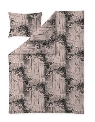 Finlayson Moomin Bettbezug-Set, Motiv: Waldrose, 150 x 210 cm, 50 x 60 cm, Schwarz
