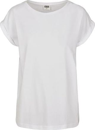 Urban Classics Ladies Organic Extended Shoulder Tee T-Shirt, White, 5XL Femme