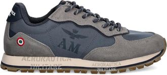 Aeronautica logo-print sneakers - Blau