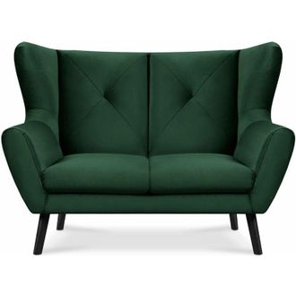 Konsimo Miro Zweisitzer-Sofa, dunkelgr&uuml;n - Konsimo