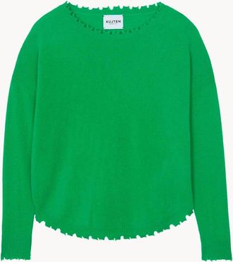 Kujten Pull cachemire col rond liquette - Pull Mela