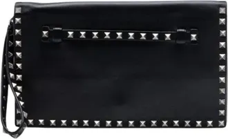 Valentino Pre-owned Sac bandouli&egrave;re clout&eacute; en cuir - Femme - Pre-owned - Noir - Taille: ONE Size