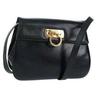 Ferragamo Pre-owned Leder-Umh&auml;ngetasche - - Pre-owned - Damen - Schwarzk - ONE SIZE