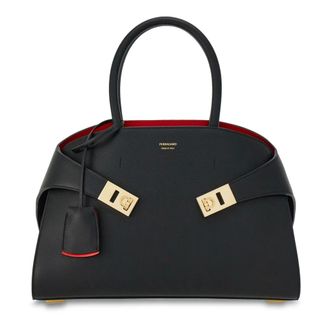 Ferragamo Femme, Sacs, Noir, Taille: ONE Size Hug Handbag