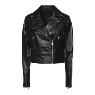Pinko Pinko, Femme, Vestes, Noir, Taille: 42 FR Sensibile Veste de motard