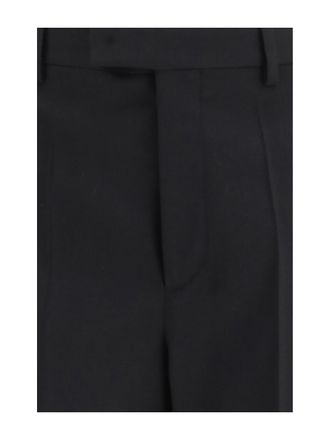 Valentino Mens Tailored Wool Trousers Black Merino