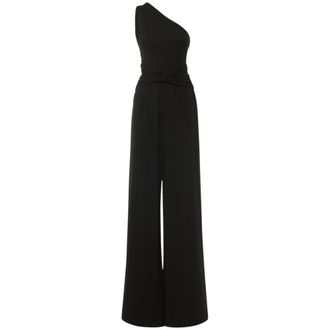 Michael Kors Stretch Matte Jersey One-Shoulder Palazzo Jumpsuit - - Jumpsuits & Playsuits - Damen - Schwarzk - 2XS