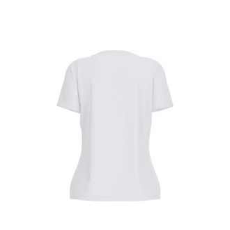 Guess Rundhals-T-Shirt aus Baumwollmischung in Wei&szlig;