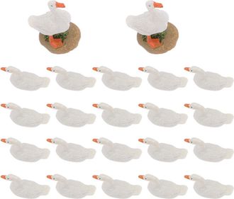 Soimiss 22 St&uuml;ck Mini Enten Figuren Resin Realistische Kleine Enten f&uuml;r Garten Deko Mikro Landschaft Langlebige Handgefertigte Miniatur Ornamente Geeignet f&uuml;r