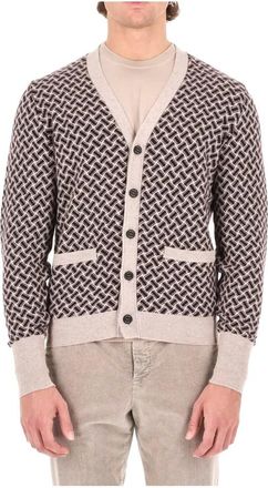Drumohr Cardigan D2K110 - Homme - Pulls - Beige - Taille: XL