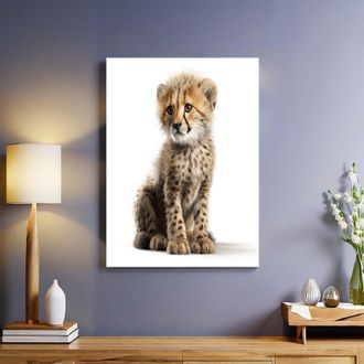 Generic Brown Wandbilder Dekoration Tier Gepard Bilder auf Leinwand Aufh&auml;ngefertig Kunstdruck Wanddeko Bild Canvas Modern Leinwandbild mit Rahmen 30 x 20 cm