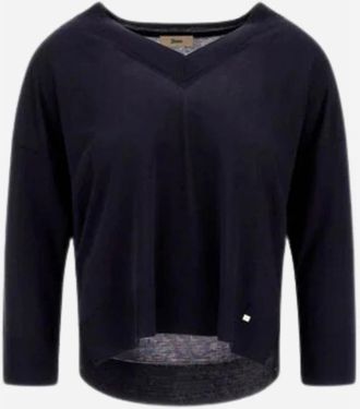 Herno Femme, Pulls, Bleu, Taille: 42 FR Light Cotton Jersey Sweater