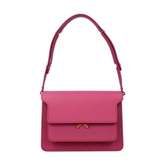 Marni Femme, Sacs, Rose, Taille: ONE Size Sac bandouli&egrave;re en cuir avec cha&icirc;ne