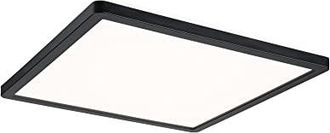 Paulmann 71001 LED Panel Atria Shine eckig incl. 1x16 W Warmwei&szlig; Lichtpanel Kunststoff Deckenpanel 3000 K, Schwarz, 293 x 293 mm
