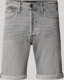 Jack & Jones Regular Fit Jeansshorts mit Umschlag Modell RICK