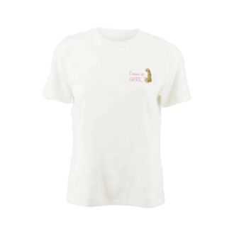 MC2 Saint Barth T-shirt Dame Leo 10 Emb - Femme - Tops - Blanc - Taille: 40 FR