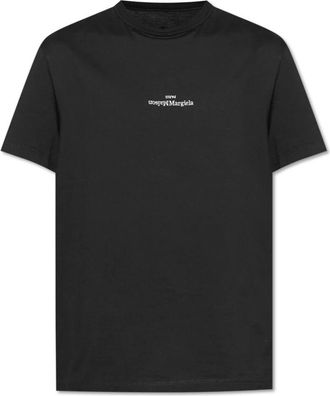 Maison Margiela Homme, Tops, Noir, Taille: M Distorted Logo T-Shirt
