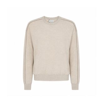 Brunello Cucinelli Kaschmir-Seiden-Pullover - - Knitwear - Damen - Beige - S