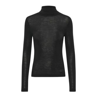 Inwear Schwarzer Rollkragen Top Langarm - - Knitwear - Damen - Schwarzk - M