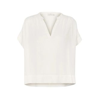 Kaffe V-Ausschnitt Fl&uuml;gel&auml;rmel Blusen Tops - - Blouses & Shirts - Damen - Wei&szlig; - L