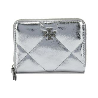 Tory Burch Small Kira Diamond Quilt Metallic Zip-Around Geldb&ouml;rse - - Accessories - Damen - Grau - ONE SIZE