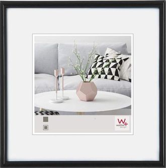 Walther Design Bilderrahmen schwarz 40 x 40 cm 3er Pack, Galeria Kunststoffrahmen KB440H3