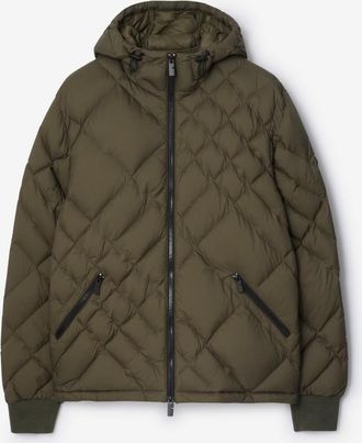 Burberry Doudoune Doversgreen en nylon Check-Stitch, Size: XXL