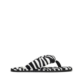 The Attico Schwarze Zebra-Print Zehentrenner - - Shoes - Damen - Schwarzk - 37 EU