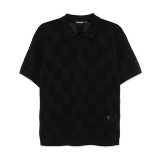 J.Lindeberg Gestapelter Br&uuml;ckenpolo in Schwarz - - Tops - Herren - Schwarzk - 2XL
