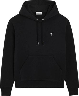Ami Homme, Sweatshirts et sweats &agrave; capuche, Noir, Taille: S Loopback Jersey De Coeur Sweat &agrave; capuche
