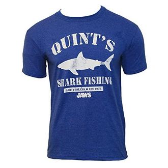 Jaws Quints Shark T-Shirt Bleu de p&ecirc;che (M)
