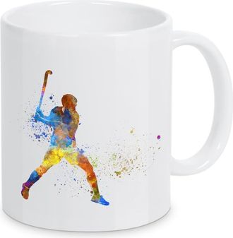 artboxONE Tasse Aquarell Feldhockey-c von Paul Rommer - Kaffeetasse Abstrakt