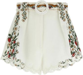 Farm Rio Farm Rio, Femme, Shorts, Blanc, Taille: 40 FR Fruit Beauty Richelieu Shorts