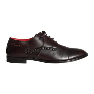 Dolce & Gabbana Braune Leder Oxford Schuhe - - Shoes - Herren - Braun - 43 EU