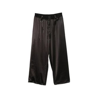 Yohji Yamamoto Satin Gradient 3-Streifen Trainingshose - - Trousers - Damen - Schwarzk - XS