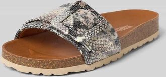 Verbenas Slipper aus echtem Leder mit Zierschnalle Modell Reiko