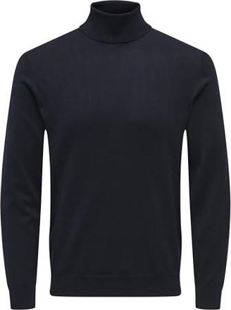Only & Sons ONSWYLER Life Roll Neck Knit Noos Sweater, Bleu Marine, L Homme