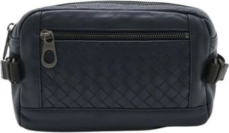 Bottega Veneta Sac bandouli&egrave;re en cuir doccasion - Femme - Pre-owned - Bleu - Taille: ONE Size