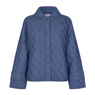 Lollys Laundry Elegante Dunkelblaue Jacke mit Rundem Kragen - - Jackets - Damen - Blau - S