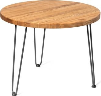 Lamofootwear Manufaktur Couchtisch rund aus Holz 60 cm | Beistelltisch Couch | Nachttisch Holz, Wohnzimmertisch klein, Kaffeetisch | Stärke: 28 mm, Farbe: Dunkel, 