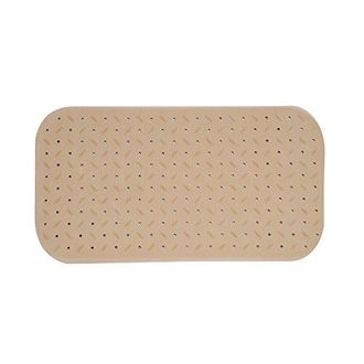 MSV Premium Duschmatte Badematte Badewannenmatte Badewanneneinlage antibakteriell rutschfest mit Saugn&auml;pfen-Beige-duftet nach Rosen-ca. 36 x 76 cm-waschba