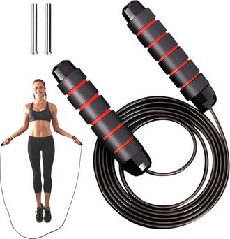 Generico Gewichtetes Springseil, schnelles Springseil, abnehmbare Springseile, verstellbares Trainingsgerät, tragbares Trainingszubehör für Zuhause, Fitnessstu