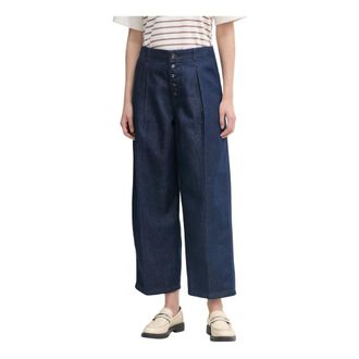 Benetton High Waist Button-Fly Wide Jeans - - Jeans - Damen - Blau - W29
