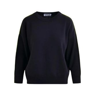 Essentiel Femme, Sweatshirts et sweats &agrave; capuche, Bleu, Taille: 40 FR Pull Bleu en Maille Fine avec Taille Cintr&eacute;e