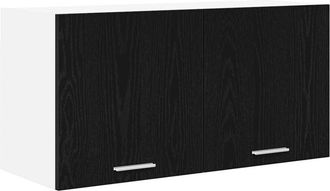 vidaXL Armoire suspendue avec stockage Riga Ch&ecirc;ne noir 80 x 31 x 40 cm vidaXL