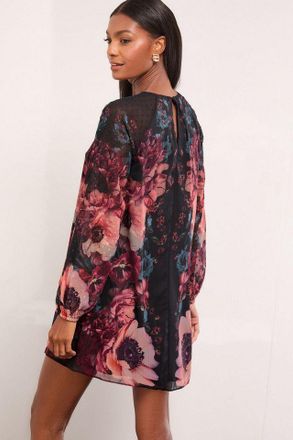 Lipsy Minikleid Lipsy Mini-Etuikleid mit Blouson&auml;rmeln (1-tlg)