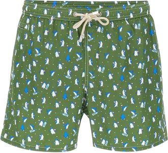 MC2 Saint Barth Homme, Maillots de bain, Vert, Taille: XL Lighting Micro Fantasy Ultralight Swim Short