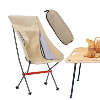 Generic Klappbarer Campingstuhl - Faltbarer Sitz,Rutschfester Sitz,F&uuml;r Camping, Wandern, Angeln, Picknick, Terrasse, Balkon, Garten und Hinterhof